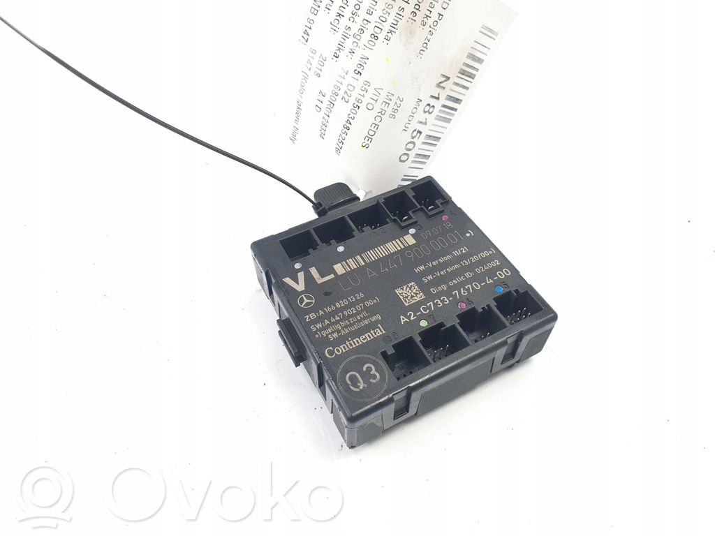 A4479000001 Mercedes-Benz Vito Viano W447 Door control unit/module, € ...