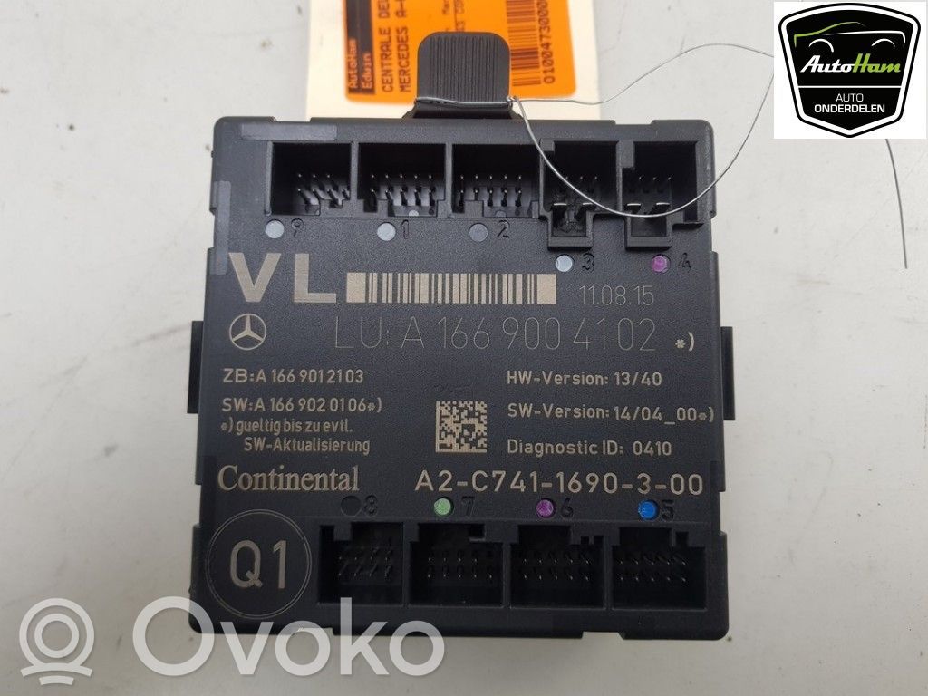 A1669000318 Mercedes-Benz A W176 Door central lock control unit/module ...