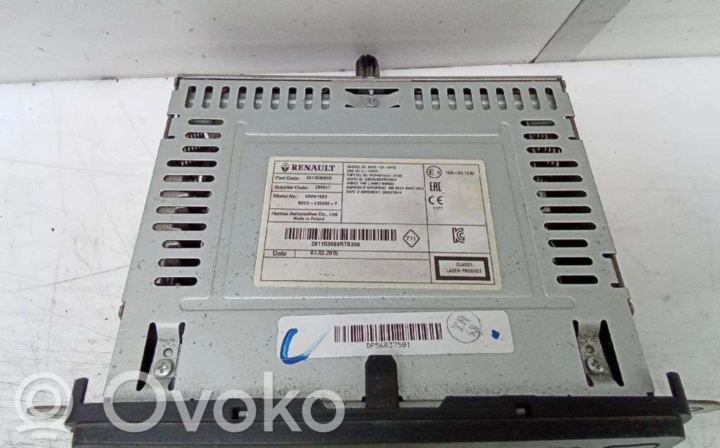 2811538889R Dacia Duster Unité principale radio / CD / DVD / GPS, 102 ...