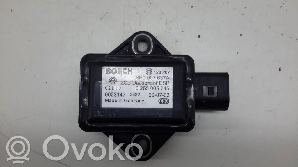 8E0907637A Audi A6 S6 C5 4B Sensore di imbardata accelerazione ESP, 10 ...