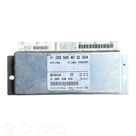 0335454032 Mercedes-Benz E W211 ESP (stability system) control unit, 12 ...