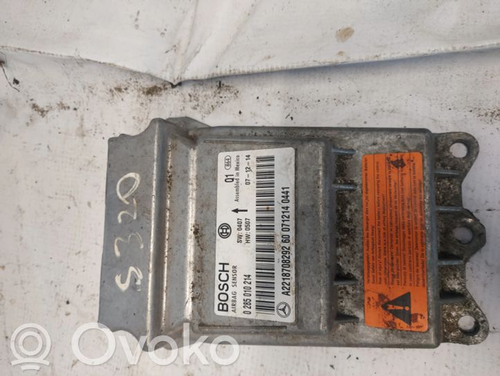 A2218708292 Mercedes-Benz S W221 Airbag control unit/module, 13.00 € | RRR