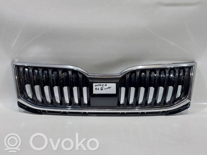 5E0807723A Skoda Octavia Mk3 (5E) Front bumper upper radiator grill, 94 ...