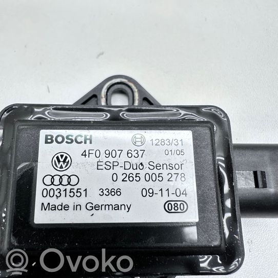 4F0907637 Audi A6 S6 C6 4F ESP acceleration yaw rate sensor, 10.00 € | RRR