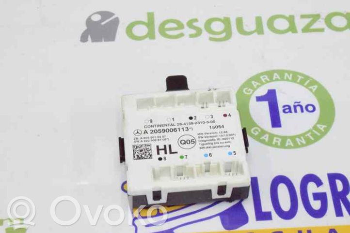 A2059006113 Mercedes-Benz C W205 Unité de commande / module de ...