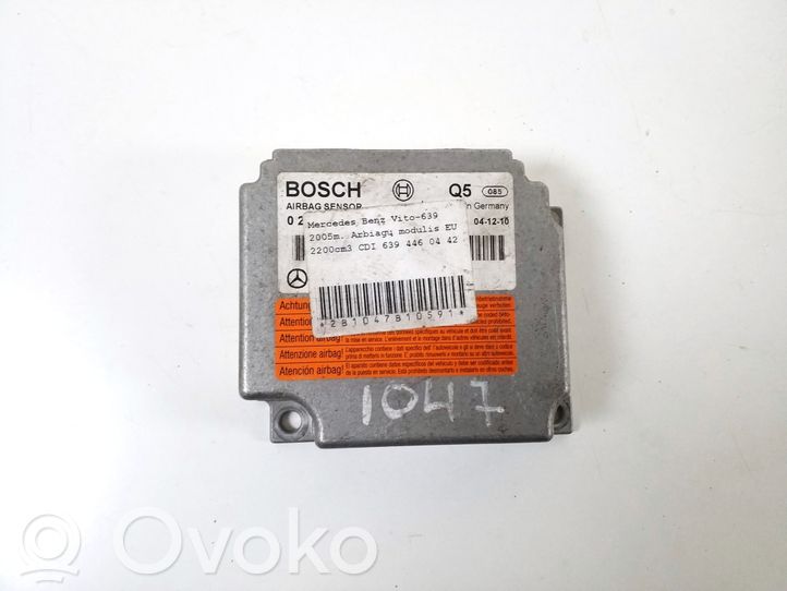 A6394460442 Mercedes-Benz Vito Viano W639 Module de contrôle airbag, 13 ...