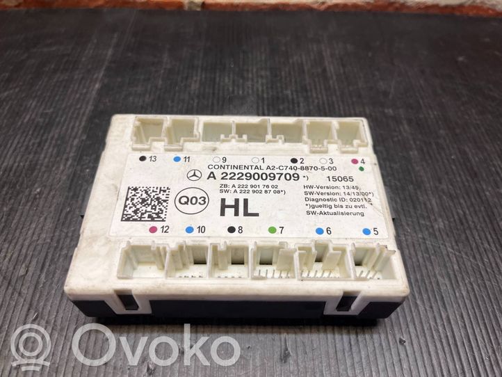 A2229009709 Mercedes-Benz S W222 Maybach Door control unit/module, 78. ...