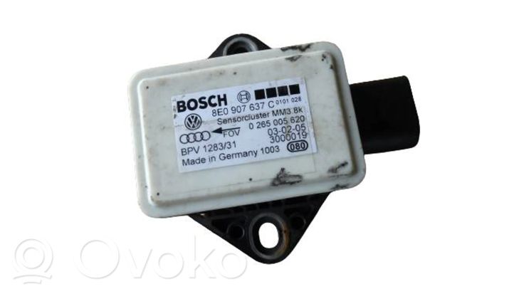 8E0907637C Audi A4 S4 B7 8E 8H Sensor ESP de aceleración de frecuencia ...