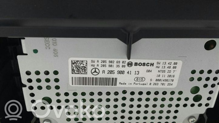 A2059004113 Mercedes-Benz C W205 Écran / affichage / petit écran, 160. ...