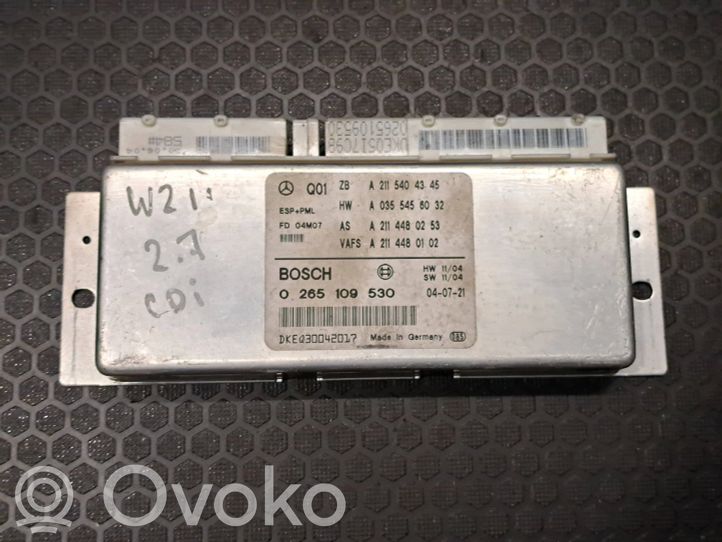 0265109530 Mercedes-Benz E W211 Centralina ESP (controllo elettronico ...