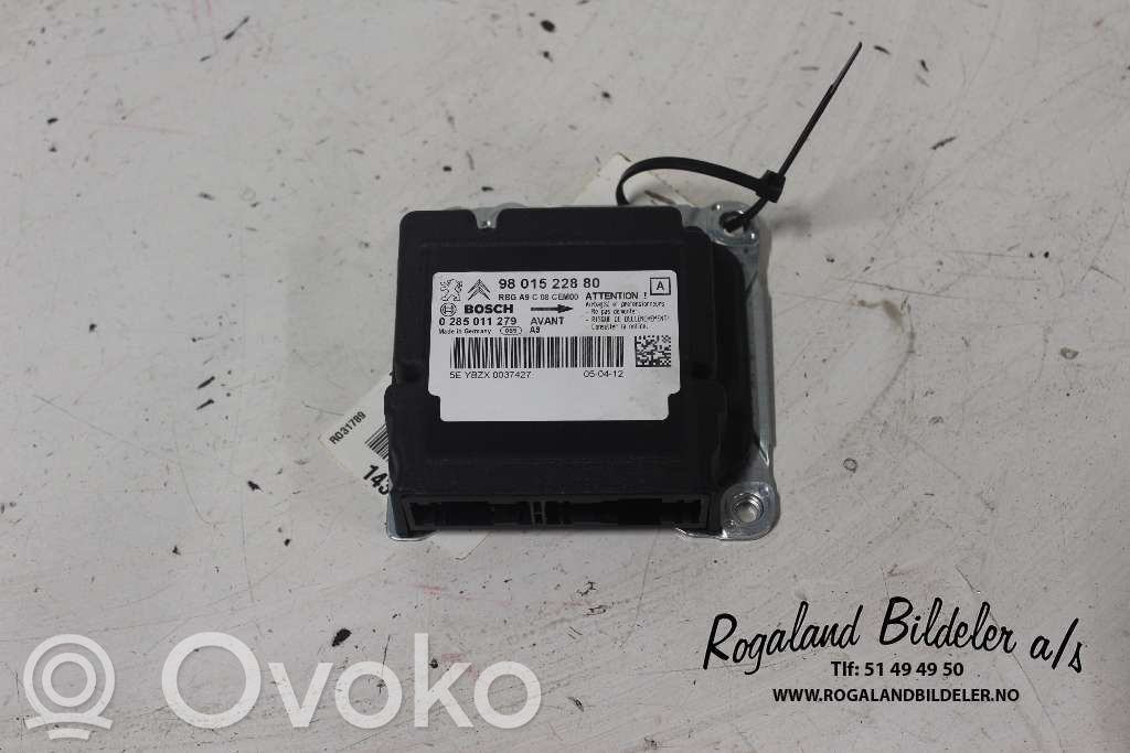 9801522880 Peugeot 208 I Module de contrôle airbag, 102,85 € | OVOKO