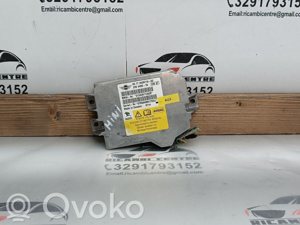 65773428715 Mini One - Cooper Coupe R56 Module de contrôle airbag, 55 ...