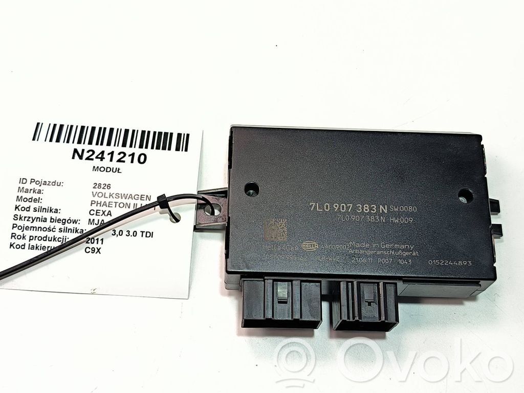 7L0907383N Volkswagen Phaeton Module de contrôle crochet de remorque ...