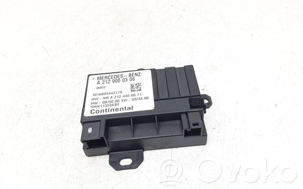 A2129000306 Mercedes-Benz E W212 Fuel injection pump control unit ...