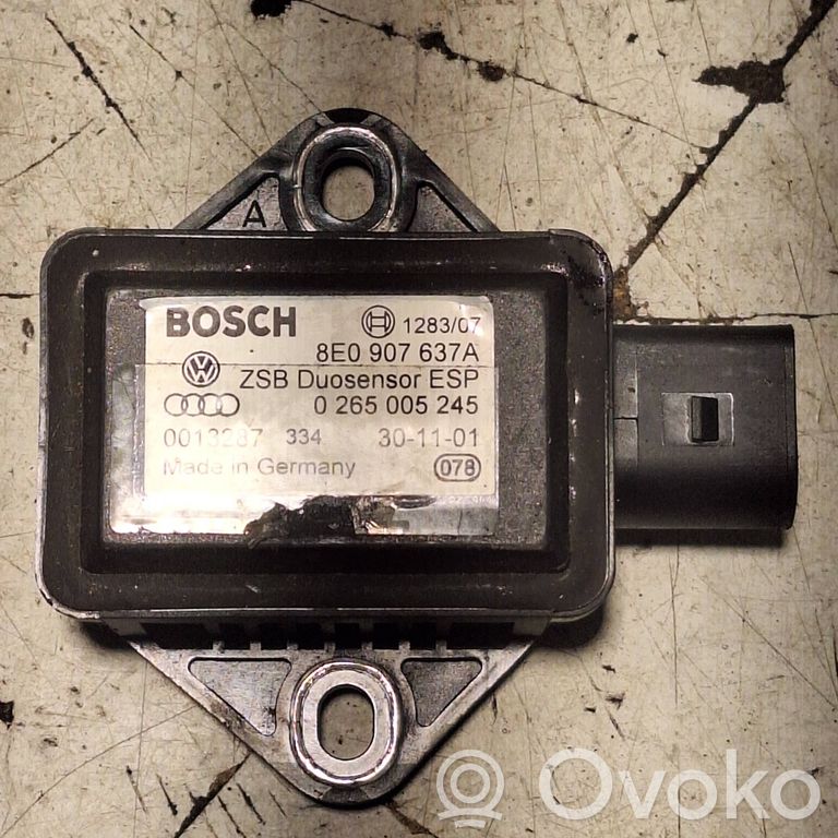 8E0907637A Audi A4 S4 B6 8E 8H ESP acceleration yaw rate sensor, €40.00 ...