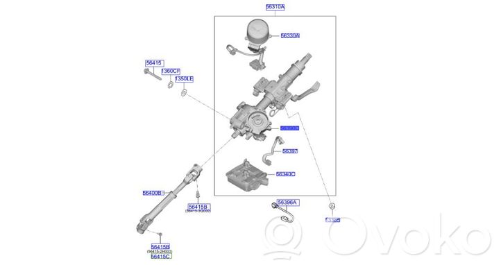 56390G4000 KIA Ceed Kit colonne de direction, 663.29 € | OVOKO