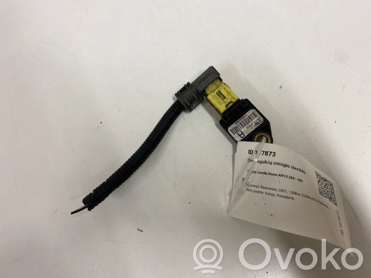 891730F010 Toyota Corolla Verso AR10 Capteur de collision / impact de déploiement d'airbag, 12. ...