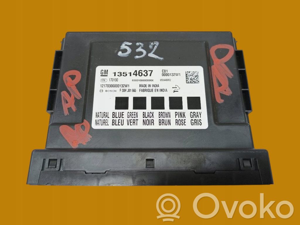 13514637 Opel Astra K Module de contrôle carrosserie centrale, 7,06 ...
