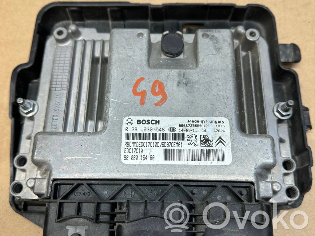 9808016480 Peugeot 308 Engine ECU kit and lock set, €140.94 | RRR