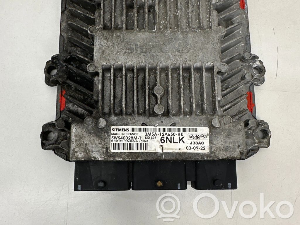 3M5A-12A650-HK Ford Focus C-MAX Unité de commande, module ECU de moteur ...