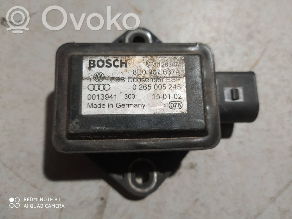 8E0907637A Audi A4 S4 B6 8E 8H ESP acceleration yaw rate sensor, €10.00 ...
