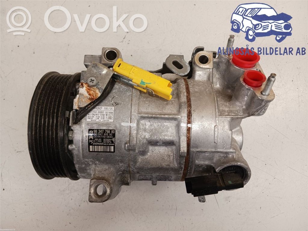 9834730080 Peugeot 208 Air conditioning (A/C) compressor (pump), €250. ...
