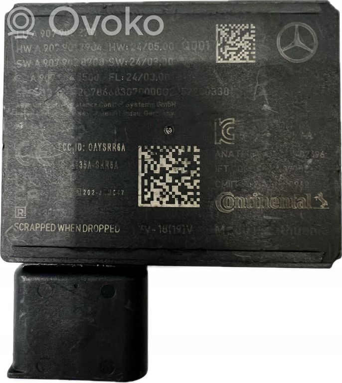 A9079002711 Mercedes-Benz Sprinter W907 W910 Capteur radar de distance ...
