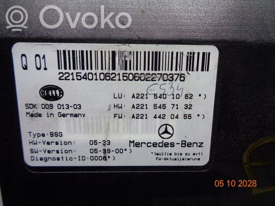 A2215401062 Mercedes-Benz S W221 Battery control module A2215401062 ...