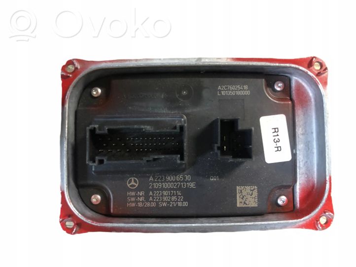 A2239006530 Mercedes-Benz S W223 Module de contrôle de ballast LED, 93. ...