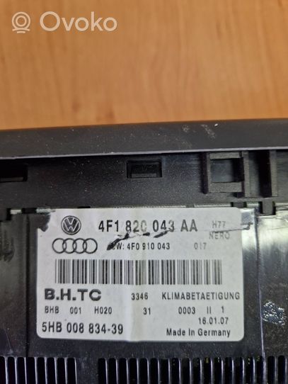 4F1820043AA Audi A6 S6 C6 4F Gaisa kondicioniera / klimata kontroles ...