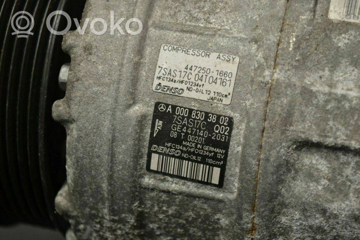 A0008303802 Mercedes-Benz S W222 Air conditioning (A/C) compressor ...