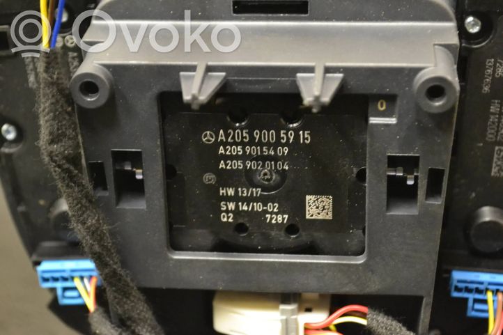 a2059009927 Mercedes-Benz C W205 Console centrale, commande de ...
