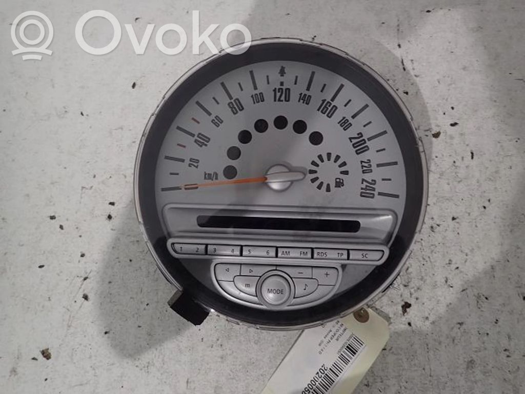62109233768 Mini One - Cooper Coupe R56 Speedometer (instrument cluster ...