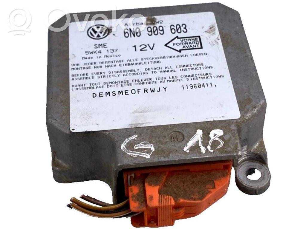 6N0909603 Volkswagen PASSAT B7 Module de contrôle airbag, 1,41 € | OVOKO