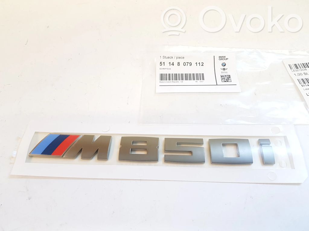 51148079112 BMW M8 F91 F92 G14 G15 Manufacturers badge/model letters, € ...