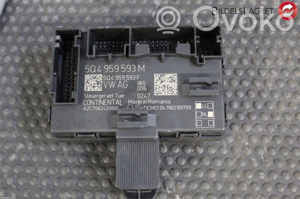 5Q4959593F Seat Leon (5F) Unité de commande module de porte, 31,25 ...