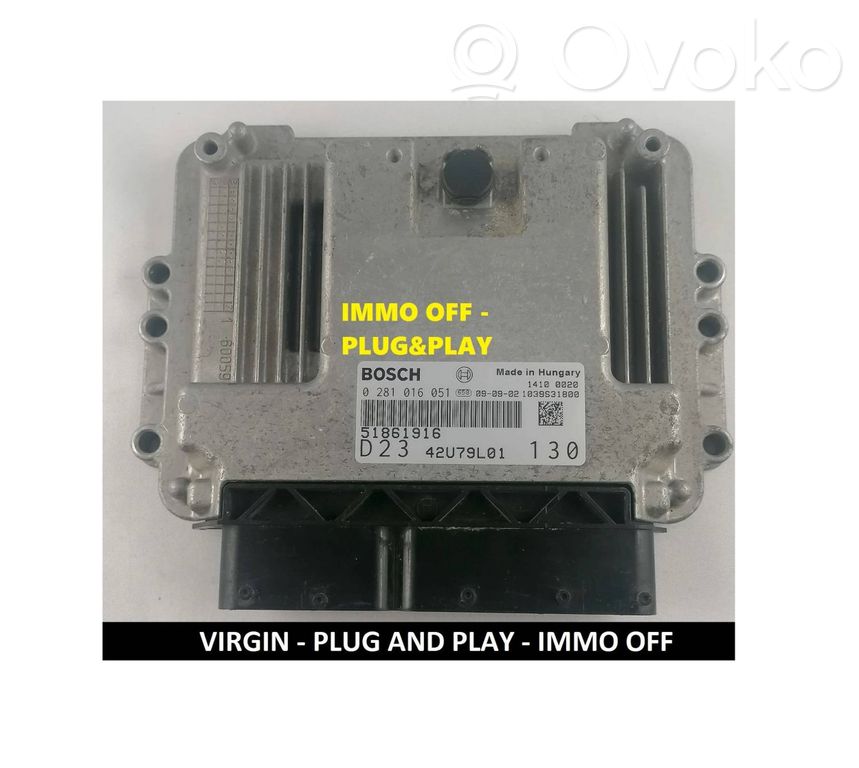 51861916 Fiat Ducato Unité de commande, module ECU de moteur, 352,94 ...