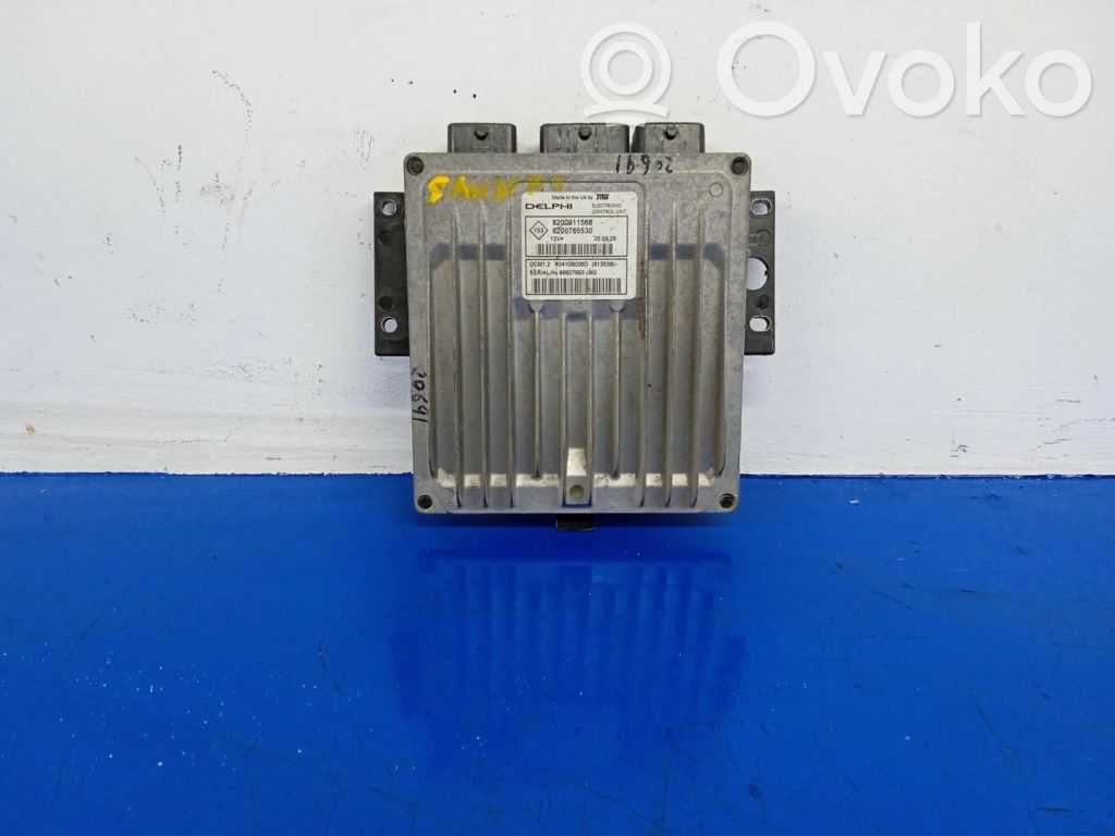 8200911568 Renault Sandero I Unité de commande, module ECU de moteur ...