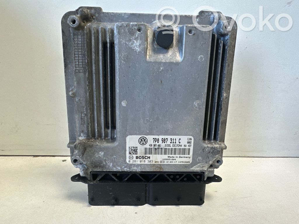 7P0907311C Volkswagen Touareg II Calculateur moteur ECU, 450,00 € | OVOKO
