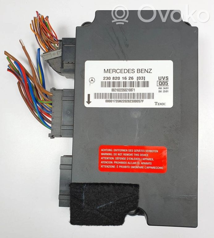 2308201626 Mercedes-Benz SL AMG R230 Autres unités de commande ...