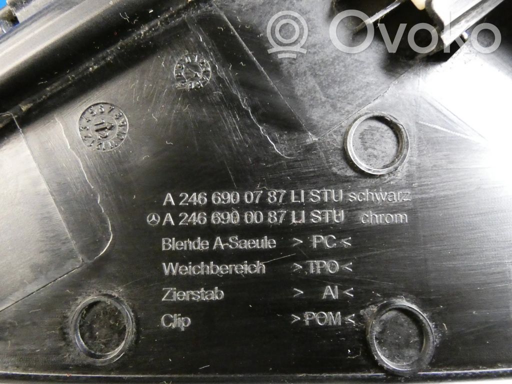 A2466900087 Mercedes-Benz B W246 W242 Enjoliveur, capuchon d'extrémité ...