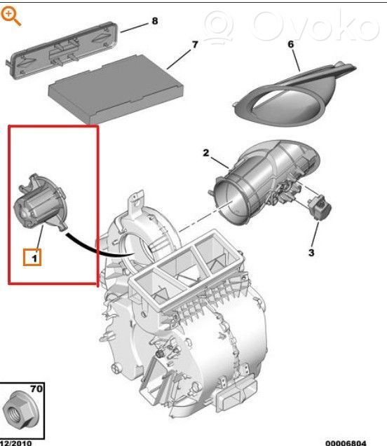 6441S6 Citroen C4 Grand Picasso Pulseur d'air habitacle, 46,49 € | OVOKO