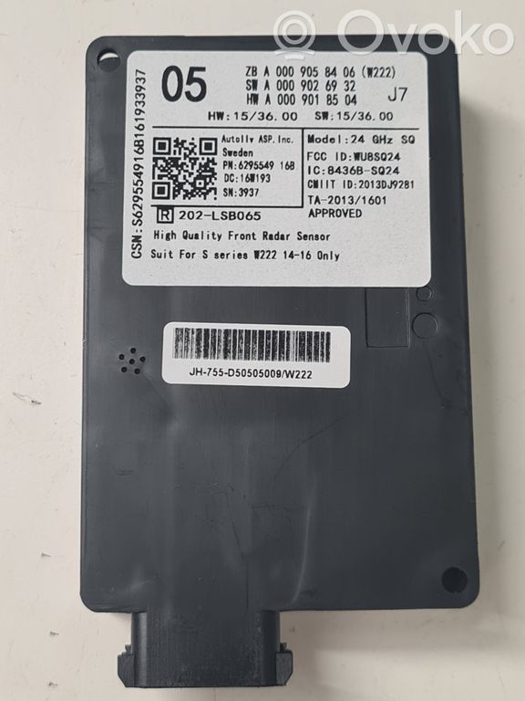 A0009058406 Mercedes-Benz S W222 Capteur radar de distance, 250,00 ...