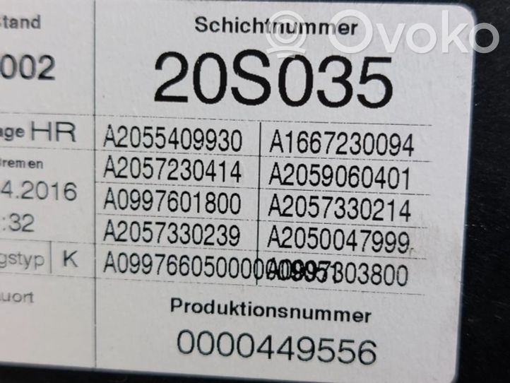 A2057308004 Mercedes-Benz C AMG W205 Rear door window regulator with ...