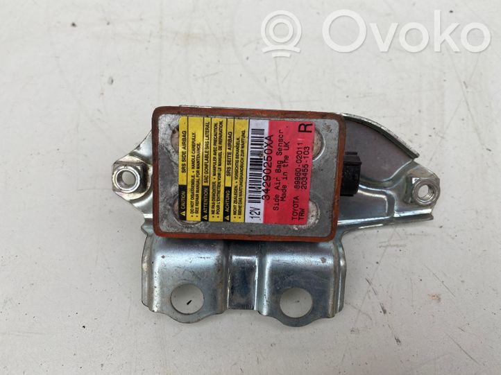 8986002011 Toyota Corolla E110 Capteur de collision / impact de déploiement d'airbag, 15.00 ...