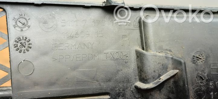 51117178115 BMW 5 E60 E61 Grille inférieure de pare-chocs avant, 55.00 ...