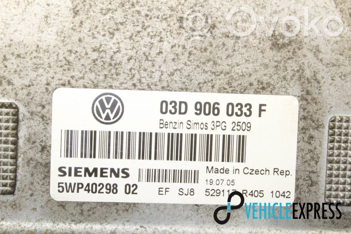 03D906033F Volkswagen Polo III 6N 6N2 6NF Engine control unit/module, 2 ...