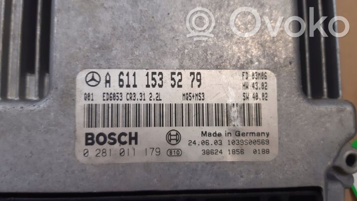 A6111535279 Mercedes-Benz Vito Viano W639 Kit calculateur ECU et ...