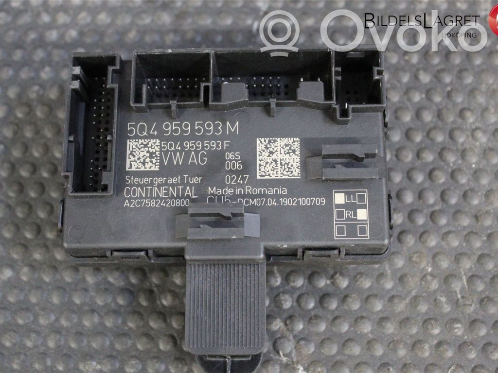 5Q4959593F Seat Leon (5F) Unité de commande module de porte, 31,25 ...