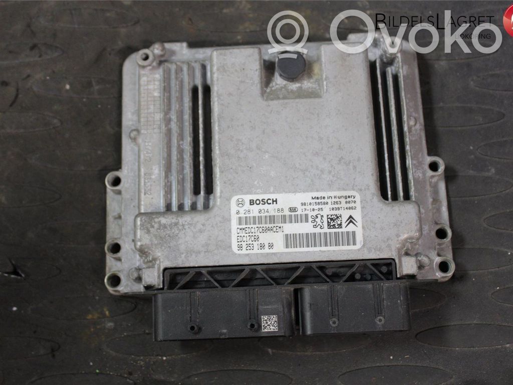 1617346380 Peugeot 3008 II Unité de commande / module d'injection, 418 ...
